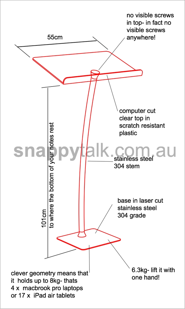 Lightweight Lectern made in Australia